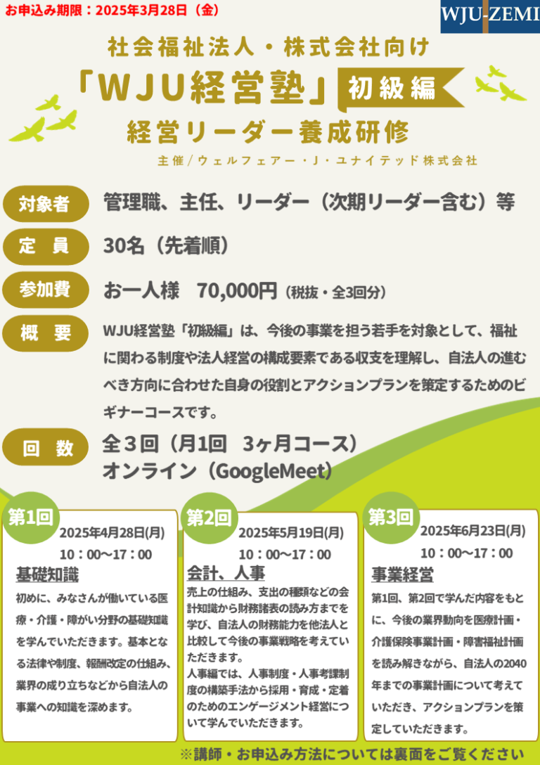 時代は、ここまで来ている「WJUFS厨房革命」厨房最新化のご提案 ｜ WJU-ZEMI